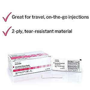 McKesson Alcohol Prep Pads, Sterile, Individual Packet, Medium, 200 Count, 1 Pack