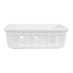 Creative Co-Op White Stoneware Berry Bowl or Soap Dish