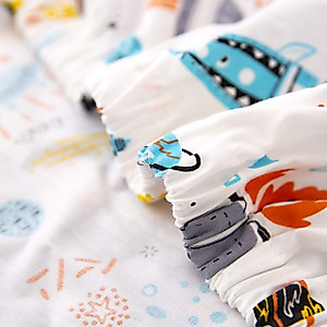 Brandream Baby Boys Crib Sheet Sets Outer Space, Rocket & Planet Fitted Crib Sheets,2 Pack Navy/White Baby Infant Newborn Crib Mattress Sheet 100% Cotton,Galaxy Theme