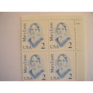 US Postal Stamps, 1987, Mary Lyon, S# 2169, Plate Block of 4, MNH