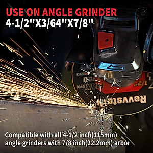 Cut Off Wheels 55 Pack, 4 1/2 Inch Cut-Off Wheel, 4.5" x .045" x 7/8" Metal & Stainless Steel Cutting Wheel for Angle Grinder, Ultra Thin Cutting Discs (4-1/2 x .045 x 7/8 inch Grinder Wheel)