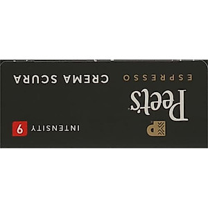 Peet's Coffee, Medium Roast Espresso Pods, Crema Scura Intensity 9, 10 Count (1 Box of 10 Espresso Capsules)