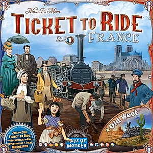 Ticket to Ride France + Old West Board Game EXPANSION - Train Route Strategy Game, Fun Family Game for Kids & Adults, Ages 8+, 2-6 Players, 30-60 Minute Playtime, Made by Days of Wonder