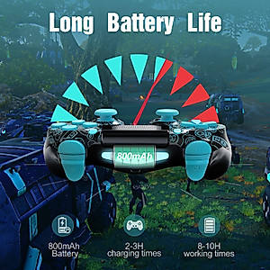 Wireless Controller for P4/Slim/Pro/PC, Remote Controller with Dual Vibration, Audio Gyro, Double Vibration Function