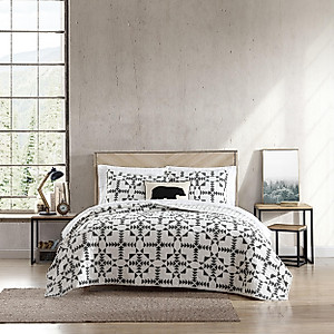 Eddie Bauer - King Quilt Set, Reversible Cotton Bedding with Matching Shams, Lightweight Home Decor for All Seasons (Arrowhead Charcoal, King)