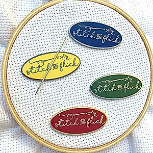 Stitch and Flick (Yellow/Black) Hard Enamel Needle Minder