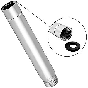 Shower Head Extender, 4 Inch Shower Extension Arm Chrome Finish Shower Arm Extension Brass Shower Head Extension, Shower Pipe Extension Stainless Shower Arm Extender