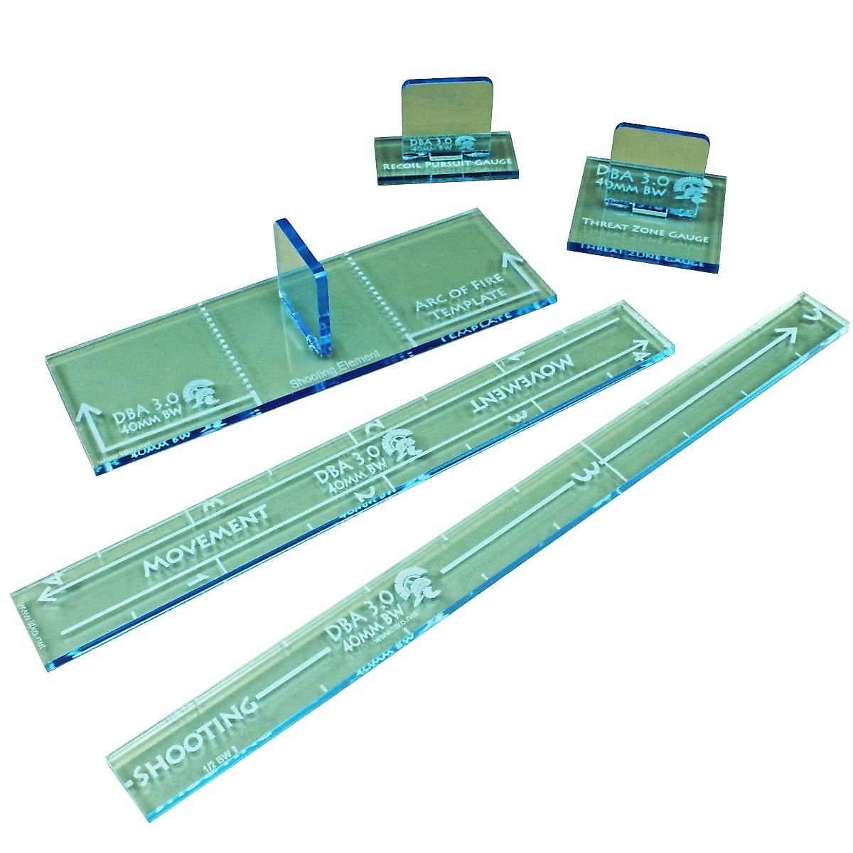 LITKO Small Scale Gauge Set Compatible with DBA 3.0, Transparent Light Blue (5)