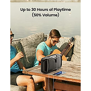 KuccHero Bluetooth Speakers, 50W(70W Max) Loud Portable Speaker with Subwoofers, 30H Playtime, Ex-Bass, TWS, Gift for Men, IPX5 Waterproof Outdoor Speaker for Beach/Party/Camping