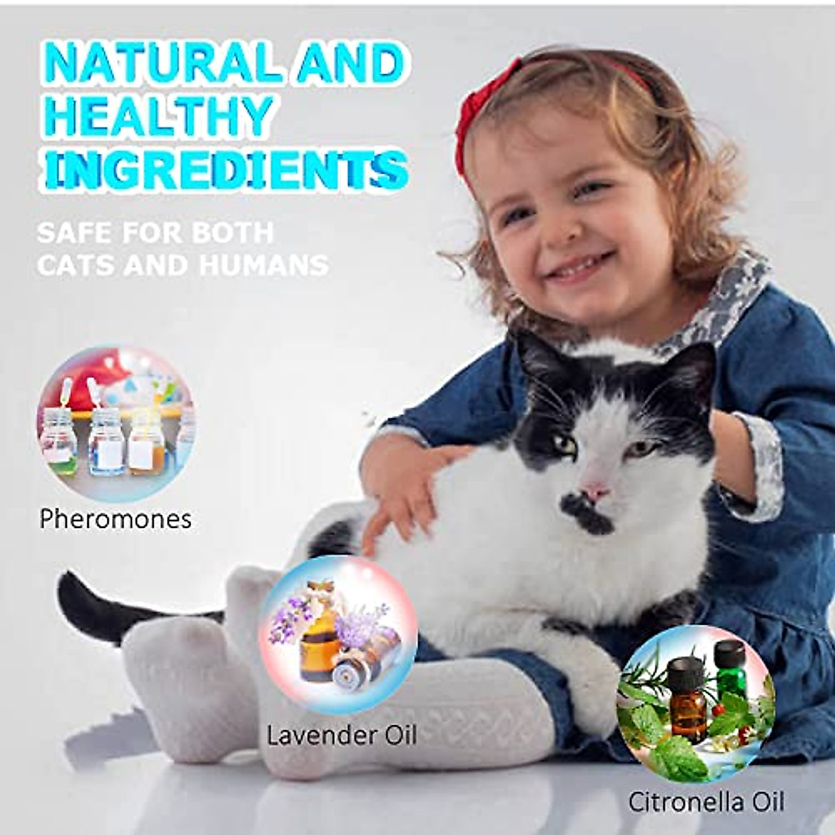 Pets4Luv Calming Collar for Cats - Pheromone Calm Collars, Anxiety Relief Fits Small Medium and Large Cat - New Version - Adjustable and Waterproof with 100% Natural 2 Pack