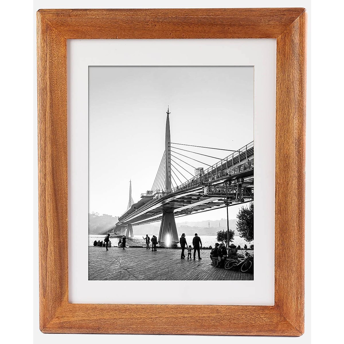Fzyonghe 11x14 Picture Frame Display Pictures with Mat 8.5x11 or 11x14 Without Mat,Vertical or Horizontal for Wall or Tabletop Display