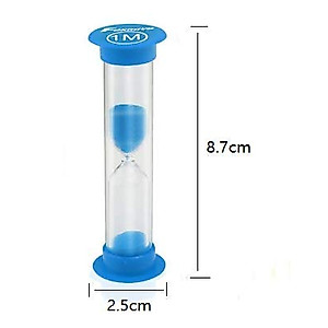WOIWO 5 Pcs Sand Timer,Colorful Plastic Sandglass Hourglass Sand Clock Timer 30sec / 1min / 3mins / 5mins / 10mins