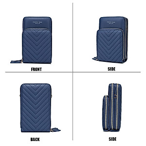 myfriday Small Crossbody Cell Phone Purse for Women, Mini Messenger Shoulder Handbag Wallet with Credit Card Slots