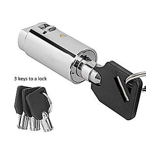 Vending Machine Lock Cylinder, Safe Box Lock Cylinder Prying Resistant 3 Keys Zinc Alloy for Industrial Tank