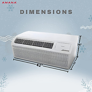 Amana Distinctions Model 14,700 Cooling Capacity, 10.6 EER, Packaged Terminal Air Conditioner (PTAC) Unit with 3.5 kW Electric Heat Kit DCP153A35AA - Replaces Model PTC153G35AXXX