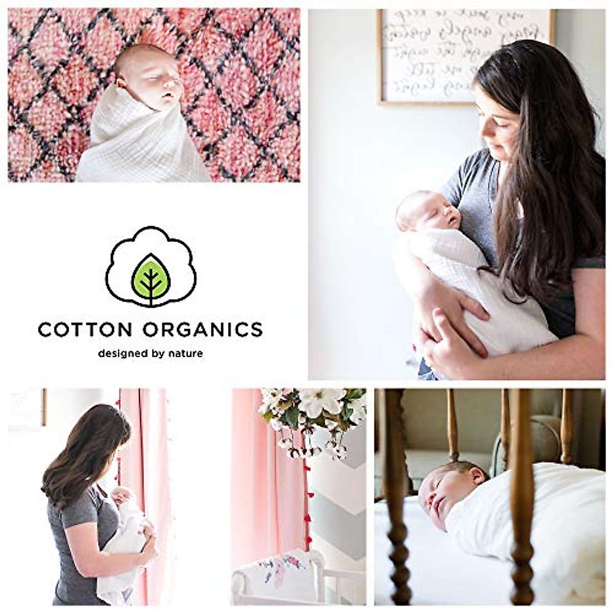 Cotton Organics 100% Organic Jersey Fitted Crib Sheets Soft, Hypoallergenic & Durable Premium Cotton, Natural White for Boys and Girls (White)