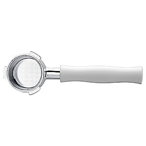 Normcore 51mm Naked Bottomless Portafilter 3 Ears Fits Delonghi Dedica EC680 and EC685, and SMEG & EUPA Coffee Machines - Non-Stick Coating White Anodized Aluminum Handle - Included Portafilter Basket