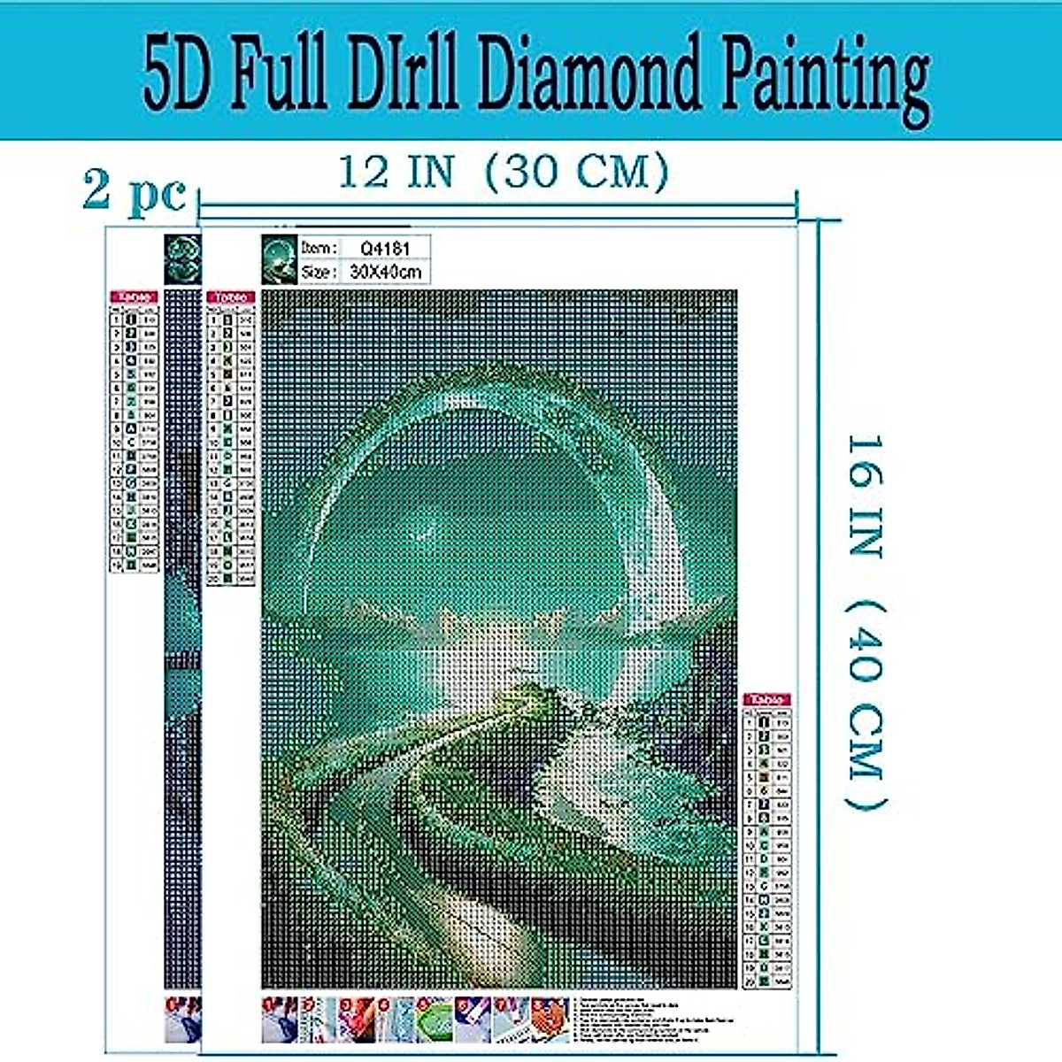 DOTSOPS 2P DIY Diamond Painting Kits 5D Full Drill for Adults Art Moon Tree Combo Suitable Kids Home Wall Decor Christmas All Saints' Day Gifts of Life Crystal Rhinestone Embroidery Craft12x16in