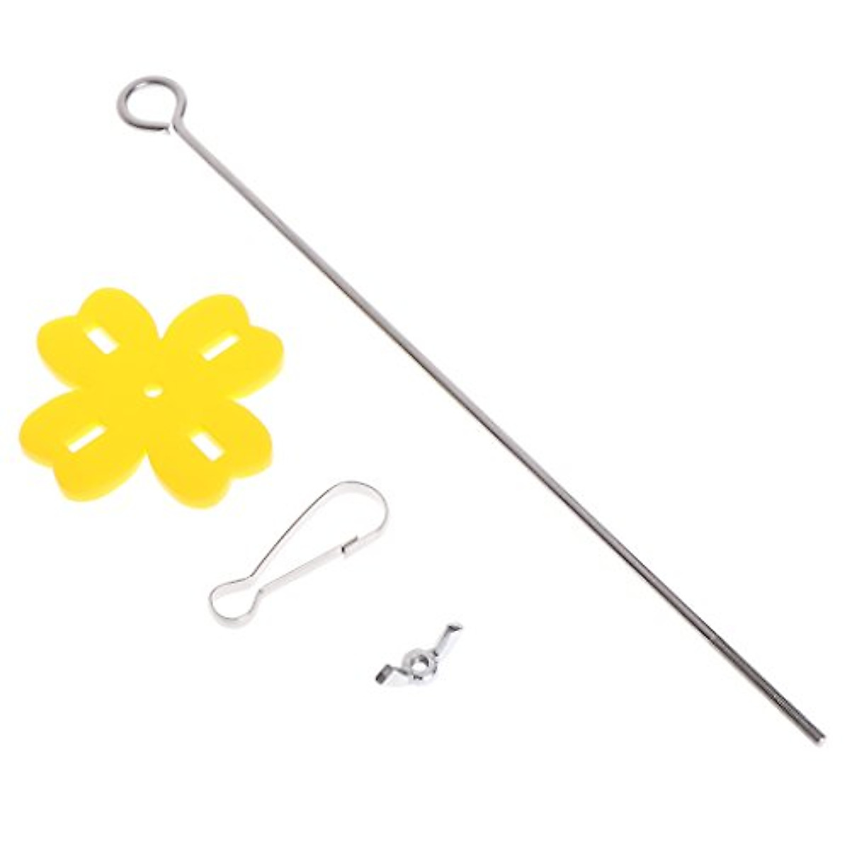 Youngy Parrot Fruit Fork Feeding Birds Hang Cage Stainless Steel Parakeet Skewer 2 Size - L