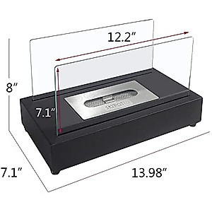 Skypatio Tabletop Fire Pit for Smores Maker, Portable Bio Ethanol Tabletop Fireplace for Indoor/Outdoor Patio
