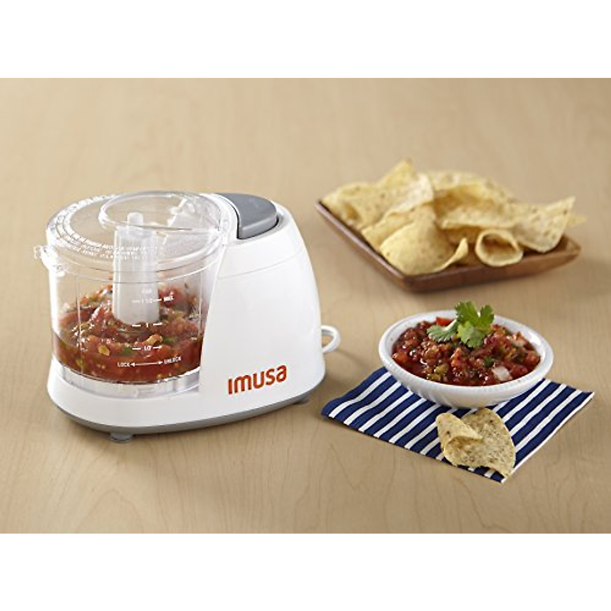 IMUSA USA White GAU-80319W Mini Chopper 1.5-Cup