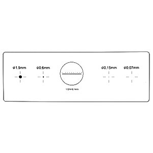 TOSUKKI Microscope Calibration Ruler Slide,4-Scales and 0.1mm Line Resolution,Microscope Calibration Grid/Microscope Camera Calibration Slide/Microscope Reticle/Micrometer Ruler for Microscope