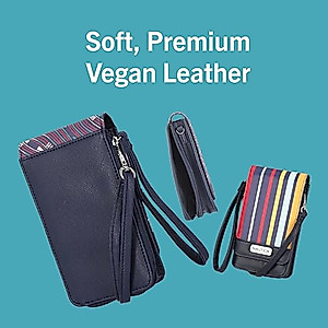 Nautica Catalina RFID Women’s Crossbody Bag, Vegan Leather Compact Cell Phone Shoulder Travel Purse Holder, Indigo