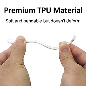 4 Pairs 【 Anti-Slip 】 Compatible with AirPods 2 Ear Hooks, Replacement Ergonomic Design Comfortable Fit Ear Tips Wingtips Sport Holder Accessories Compatible with AirPods 3 2 1 & Pro White 722