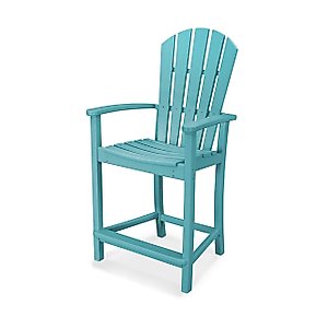 POLYWOOD® Palm Coast Counter Chair, Aruba