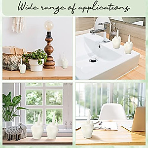 4 Pcs Middle Finger Candle Funky Hand Candles Cool Candles Trendy Aesthetic Candle Cute Hand Gesture Candles for House Office Room Bedroom Bathroom Home Decor Supplies (White)