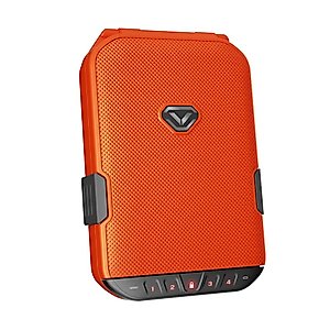 VAULTEK LifePod Secure Waterproof Travel Case Rugged Electronic Lock Box Travel Organizer Portable Handgun Case with Backlit Keypad (Rush Orange)