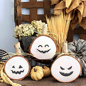 SENMUT Wood Slices 20 Pcs 3.5-4.0 inch Unfinished Wood Rounds Christmas Wood Ornaments for Crafts Wood Kit Wooden Circles Without Hole Wood Coasters Natural Wooden Slices Craft Supplies for Painting