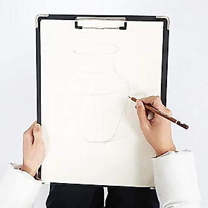 Artist Sketch Board Covered with Water Proof Fabric - Black Painting Drawing Clipboard – Art Supply for Classroom Studio Travel or Field Use, Size 15.7" by 11.8" (L x W, 30 x 40 cm)