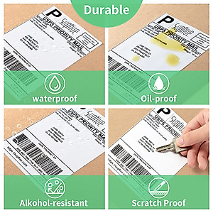 Supfive Shipping Labels 4x6", Direct Thermal Labels Compatible with MUNBYN, Rollo, POLONO, Zebra, Label Printer 220/Roll x 4 Rolls
