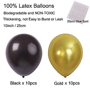 ZERODECO Graduation Decorations, Black and Gold We Are So Proud Of You Banner Paper Pompom Fan Hanging Swirls Graduation Confetti Paper Garland Party Balloons for Grad Party Decoration Supplies