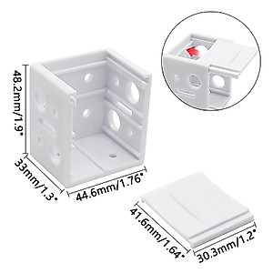 Waziaqoc 2PCS Plastic Blind Brackets, 1 Inch White Low Profile Box Mounting Bracket for Window Blinds Window Blinds Headrail Bracket