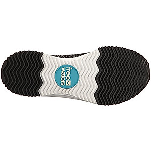 Freewaters Women's Sky Trainer Knit Lace-Up Shoe, Black/Grey, 7 M US