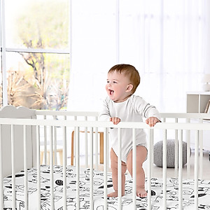 Fitted Crib Sheet for Black and White Fox Collection Baby/Toddler Bedding Set Collection