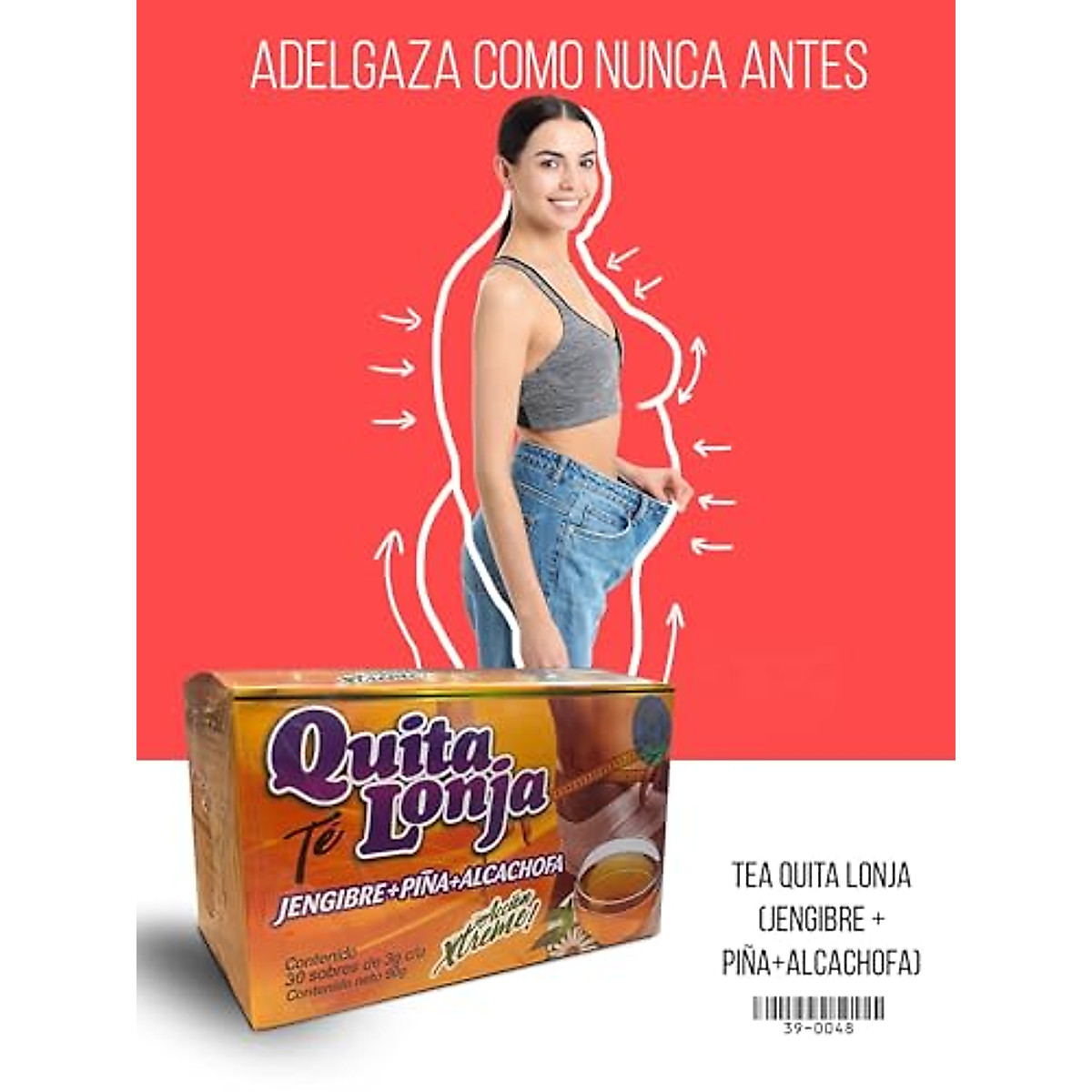 TE DE QUITA LONJA TEA Jegibre + Piña 30 Bags (Accion Xtreme) BAJA PANZA