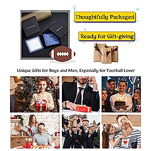 Cross Necklace for Boys Men Graduation Gifts Him Teenage Boys Football Pendant Chain American Flag Christian Baptism Jewelry Year Old Birthday Confirmation Christmas Stocking Stuffers Valentines Black