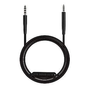QC35 Replacement Audio Cable Cord for Bose Quietcomfort 35 QC35 Oe2 Oe2i QC25 Headphones with Inline Mic Volume Control 1.4 Meters 3.5mm to 2.5mm Cable for iOS Android System (Built-in Microphone)