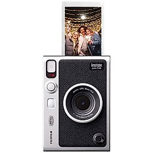 Fujifilm Instax Mini EVO Instant Camera, Compact and Portable Design, Polaroid Cameras for Photography, Built-in Selfie Mirror, Easy to Use Camera for Professional or Beginner (Renewed)