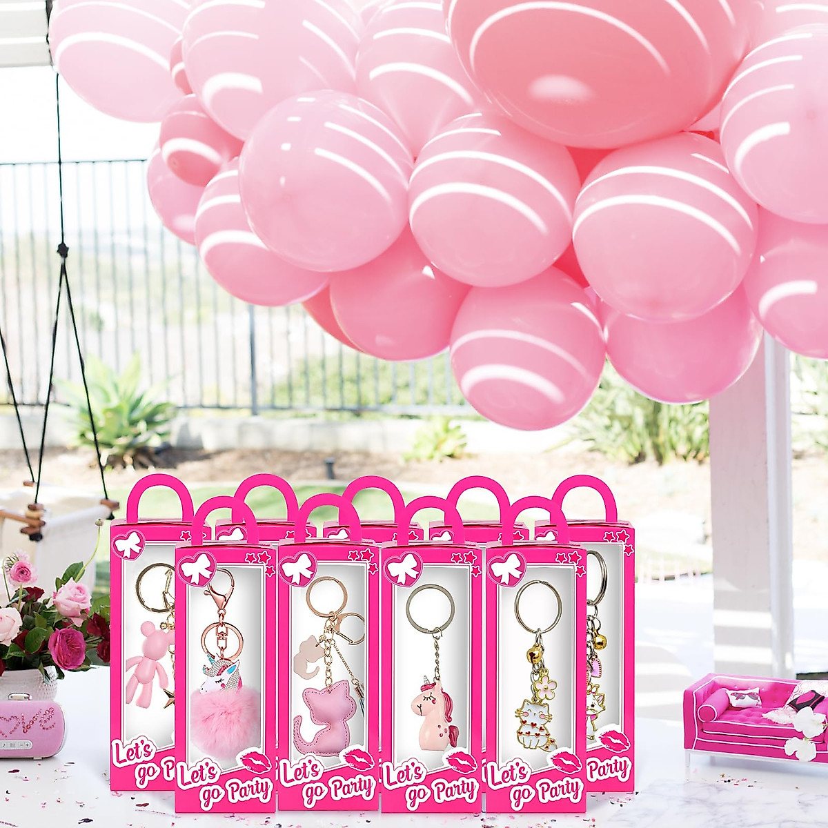 12PCS Pink Girls Party Favor Boxes Pink Doll Gift Boxes Hot Pink Bachelorette Birthday Party Decoration Candy Favors Boxes for Girls Birthday Party Cowgirl Birthday Bridal Shower Supplies