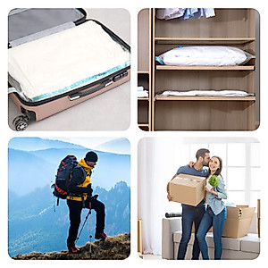 Vacuum Storage Bags for Clothes, 12 Pack Vacuum Sealer Bags Clothes Blankets 4 Jumbo +4 Large + 4 Medium Bolsas Para Guardar Rropa Cobijas with Travel Hand Pump and Laundry Bag