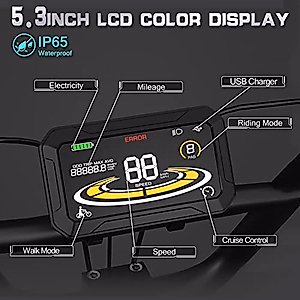 Fucare Gemini/Gemini X 750W Electric Bike for Adults 31MPH Max Speed 48V 30Ah/20.8Ah Dual Lithium Battery 20Inch 4.0" All-Terrain Fat Tire Commute E-Bike with 5.3" LCD Display Bicycles