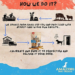 Amazing Dog Treats - Wishbone Beef Tendon - 60 Count - Meaty Thick Bully Tendon Dog Chews - Long Lasting Beef Tendons for Dogs - Best Bully Stick Tendons - No Hide Dog Chew