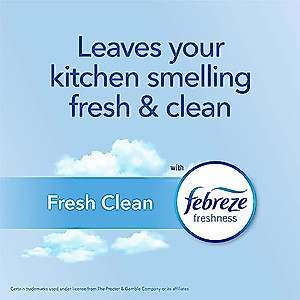 Glad ForceFlex MaxStrength Tall Kitchen Drawstring Trash Bags, 13 Gallon, Fresh Clean Scent with Febreze Freshness, 34 Count
