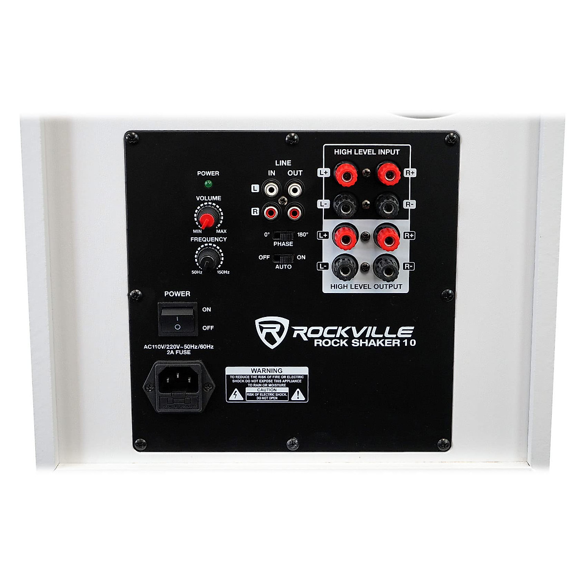 Rockville Rock Shaker 10" Inch White 400w Powered Home Theater Subwoofer Sub