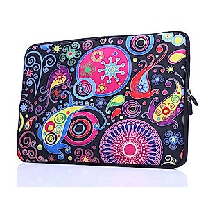YIDA 11.6-Inch to 12-Inch Neoprene Laptop Sleeve All-Purpose Carrying Bags with Hidden Handles for 11", 11.6", 12", 12.5" Women MacBook/Tablet/Notebook/Ultrabook/Chromebook (Colorful)