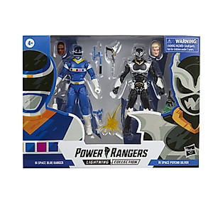 Power Rangers Lightning Collection in Space Blue Ranger Vs. Silver Psycho Ranger 2-Pack 6-Inch Premium Collectible Action Figure Toys